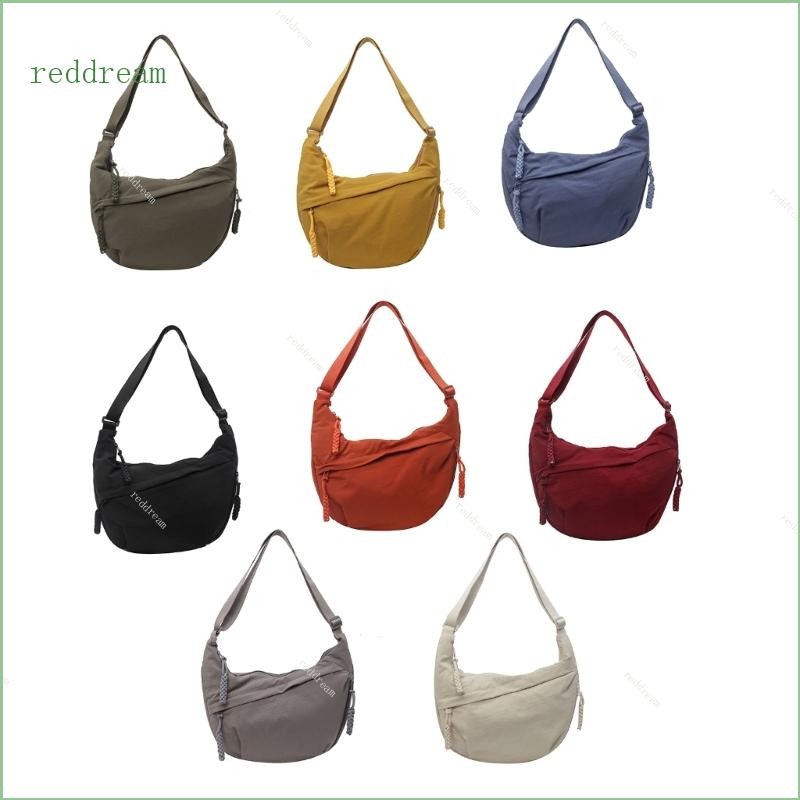 Redd Dumpling Bags กระเป๋าสะพายข้างกระเป๋าสะพายกระเป๋าไนลอนสีทึบ ...