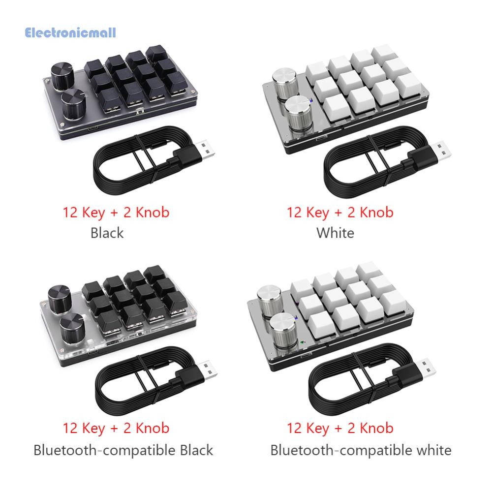 12 Key 2 Knob Copy Paste Mini Button Hotswap สําหรับนักเล่นเกม ...