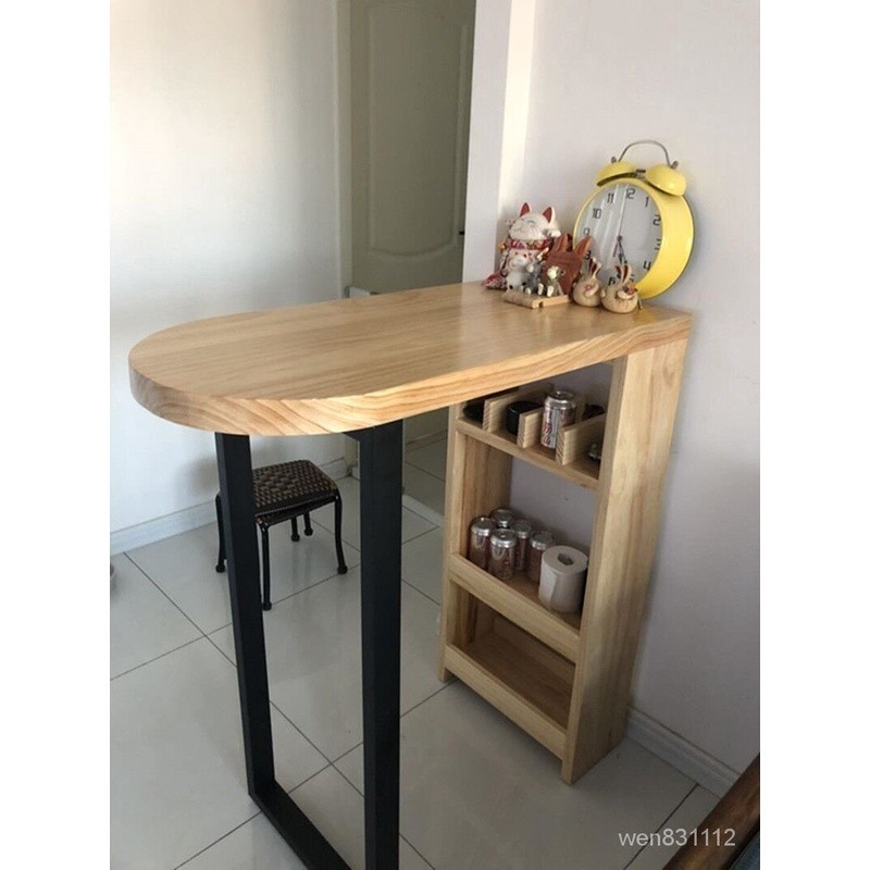 Nordic Solid Wood Bar Table Simple Small Bar High Long Table Bar Dining ...