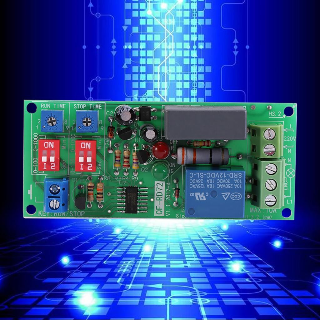 AC 100V- 250V 230V Infinite หน่วงเวลาจับเวลารีเลย์ตั้งเวลาปิดโมดูล ...