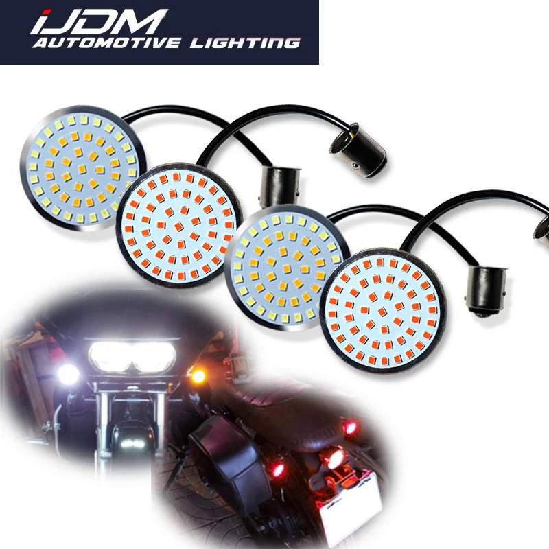 iJDM 1157 LED Turn Signal &DRL Red LED Tail running lights Bulbs For ...