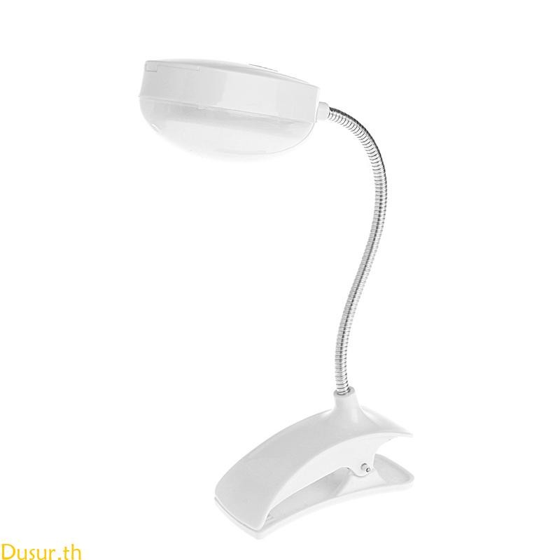 Dusur โคมไฟตั้งโต๊ะแบบหนีบแบบยืดหยุ่น LED Clamp อ่านเตียงศึกษาโต๊ะแล็ป ...