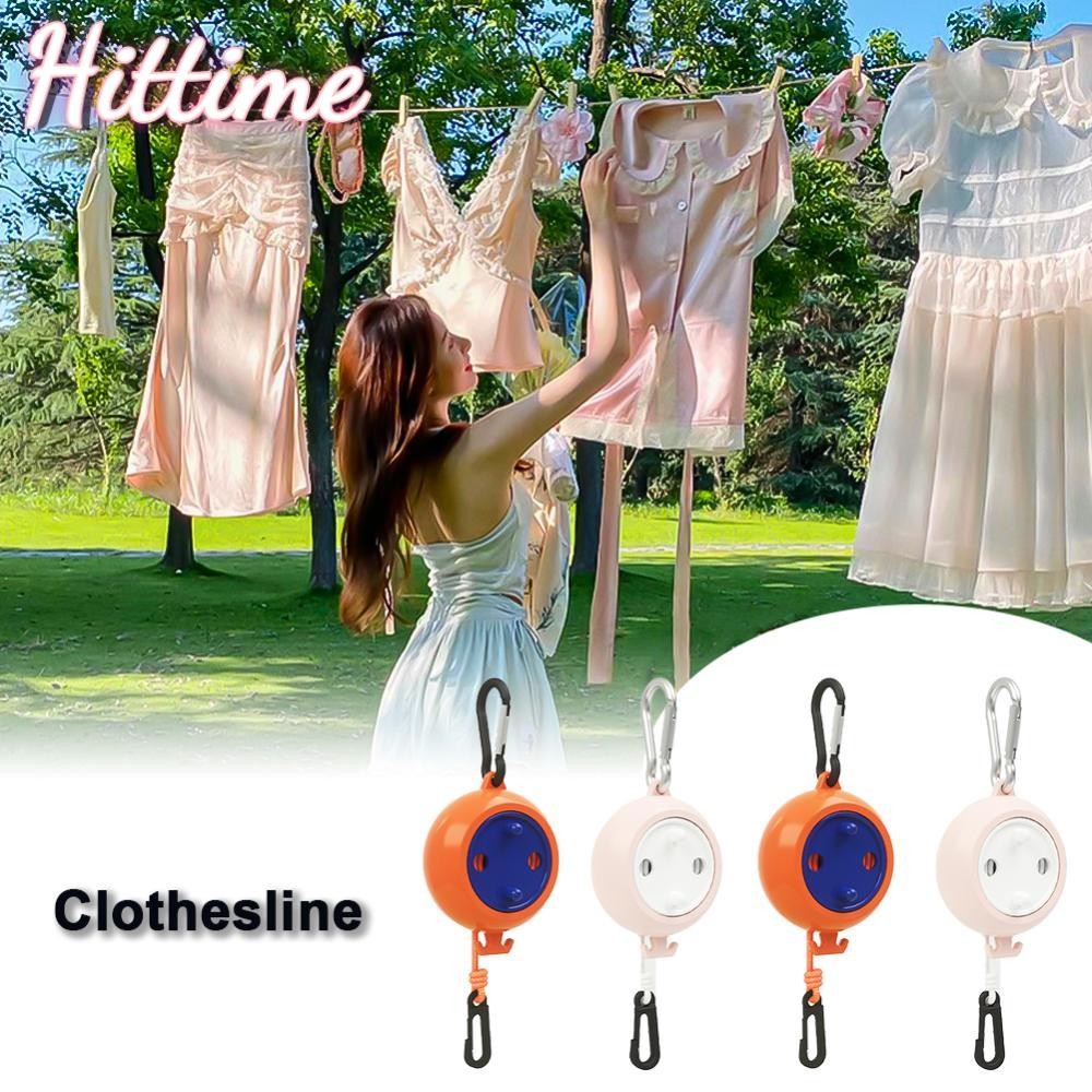 Hittime 10m แบบพกพา Clothesline Retractable ซักผ้าสาย Travel Clothesline ซักรีดเชือกปรับ Drying ...