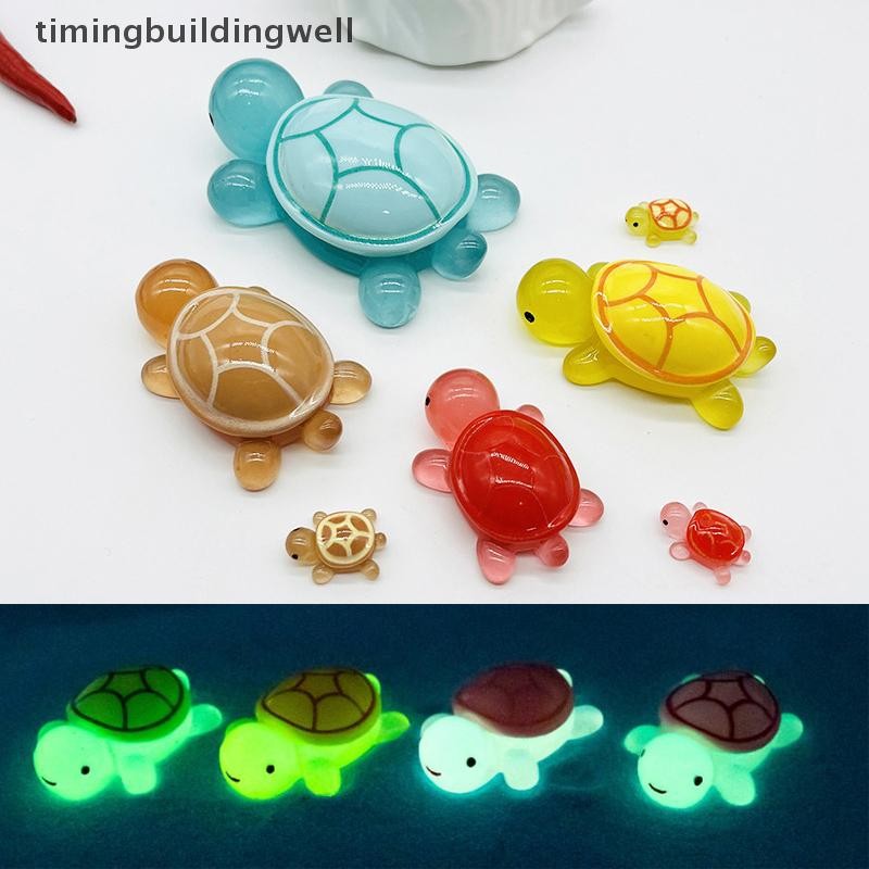 Twth Mini Turtles Luminous เครื่องประดับหัตถกรรม Miniature ตัวเลขเต่า ...