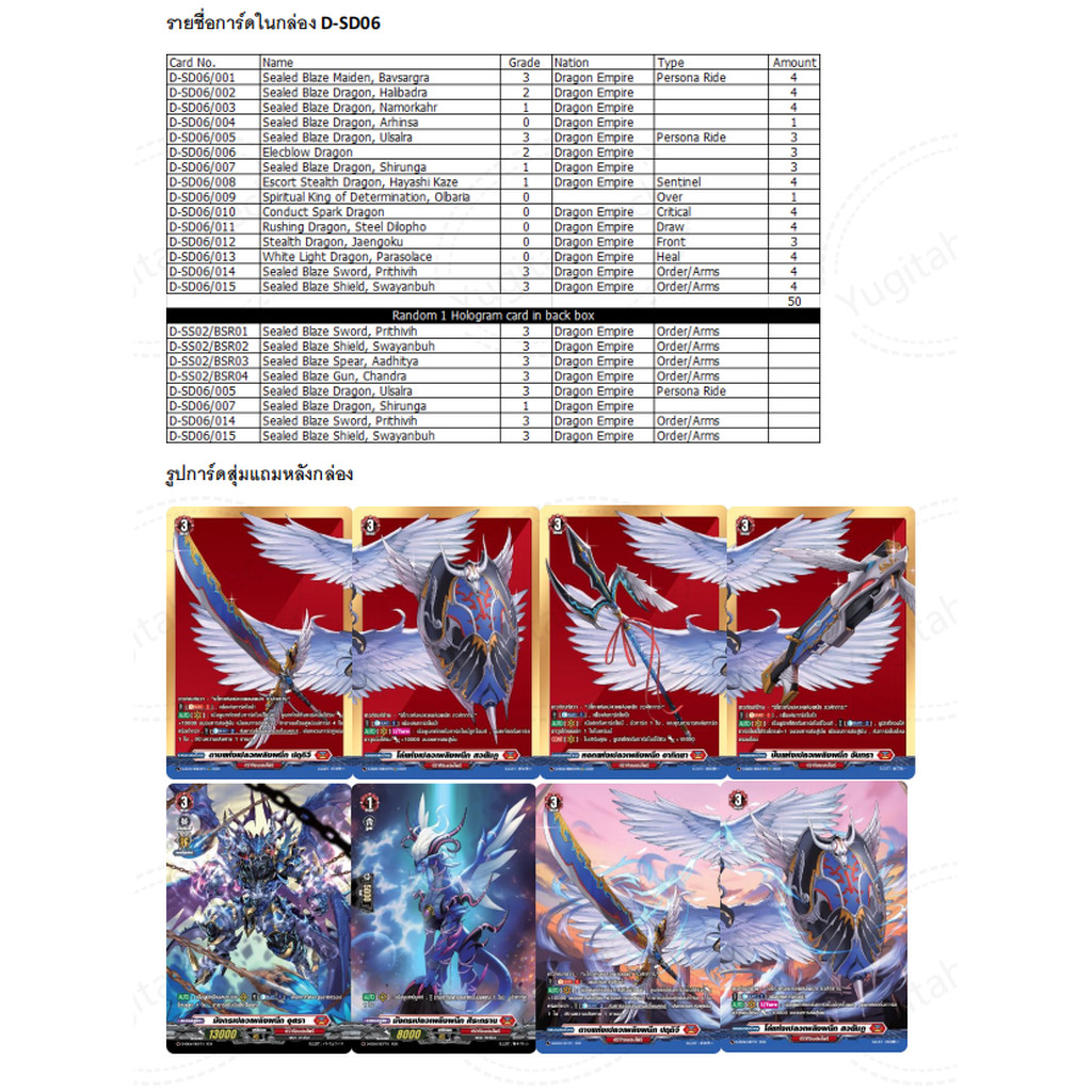 พน้อมส่ง แวนการ์ด D Overdress Start Deck 06: Mirei Minae 1 กล่อง พร้อมเล่น (VGT-D-SD06) ภาษาไทย ...