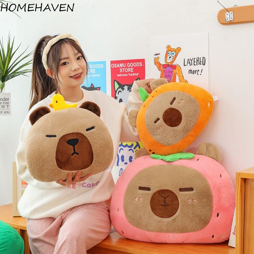 Homehaven Capybara หมอนตุ๊กตา,การ์ตูนจําลอง Capybara โยนหมอน, Kawaii ...