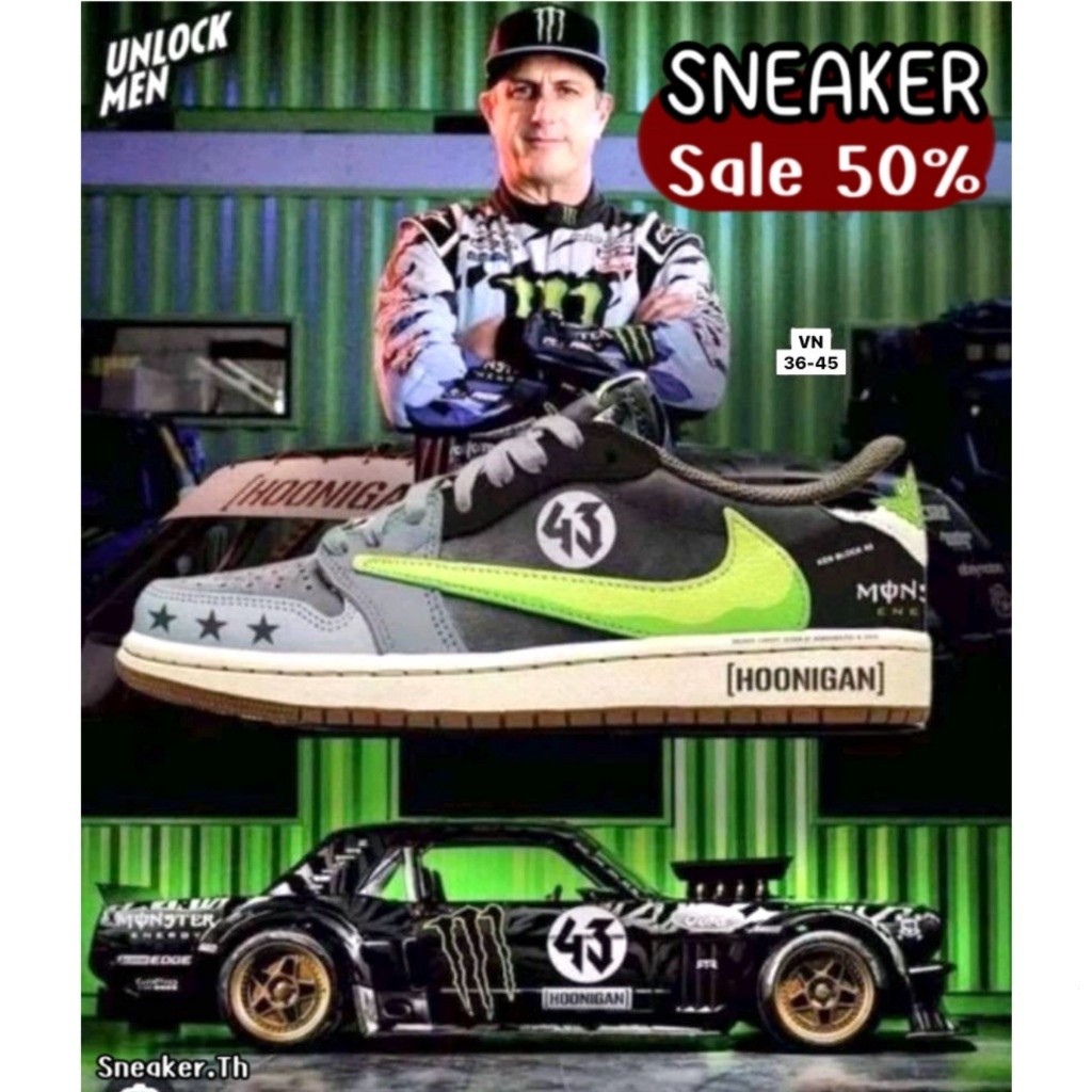 NK-travis SCOTT x KEN BLOCK 43 x รองเท้าผ้าใบ hoonigan มี5สี (36-45 EU ...