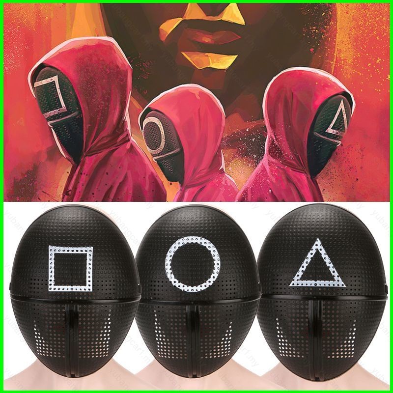 Yb Squid Game Round Six Front Man Mask Triangle Round Square Boss ...