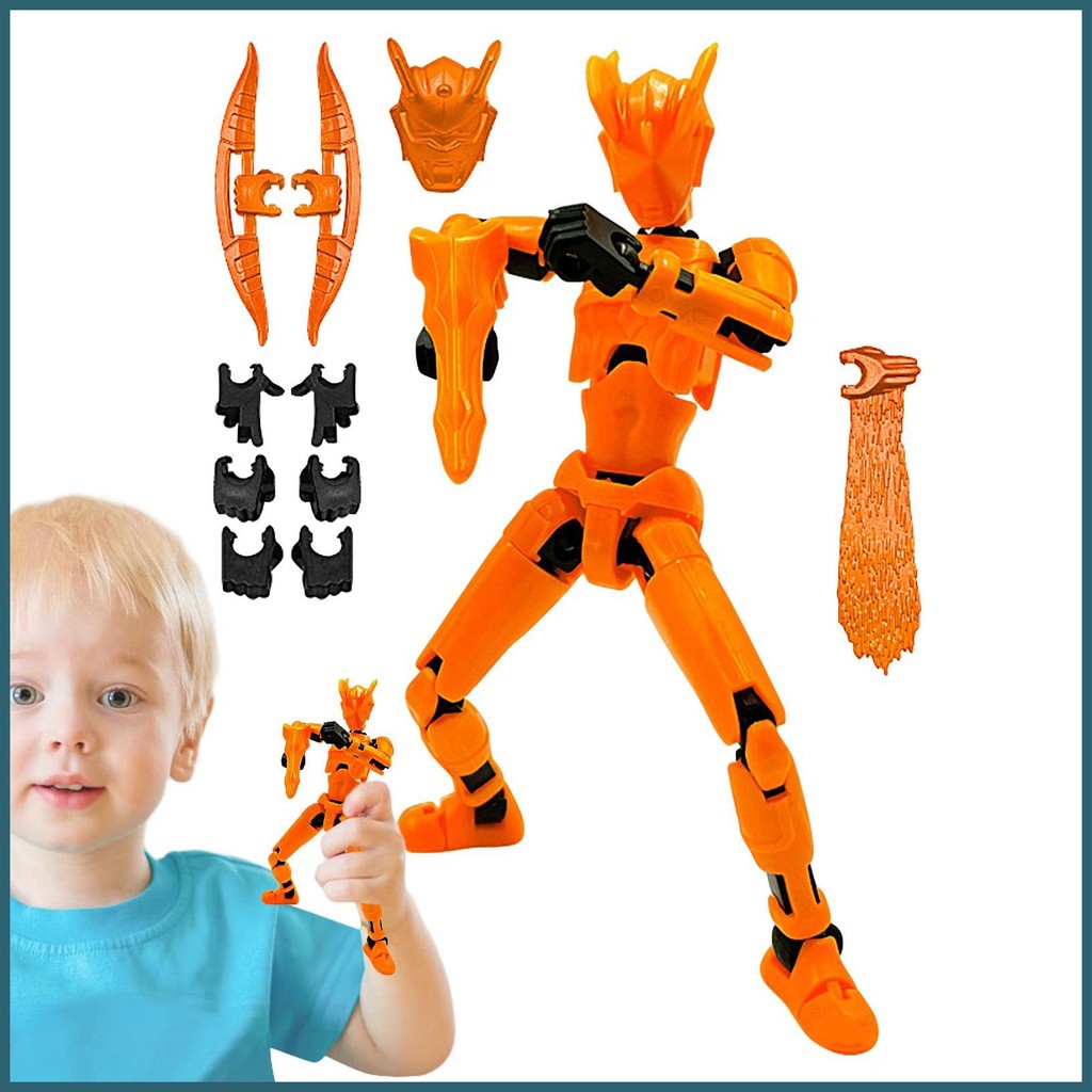 3D พิมพ์หุ่นยนต์ Action Figure Movable Desktop Robot Multi-Jointed ...