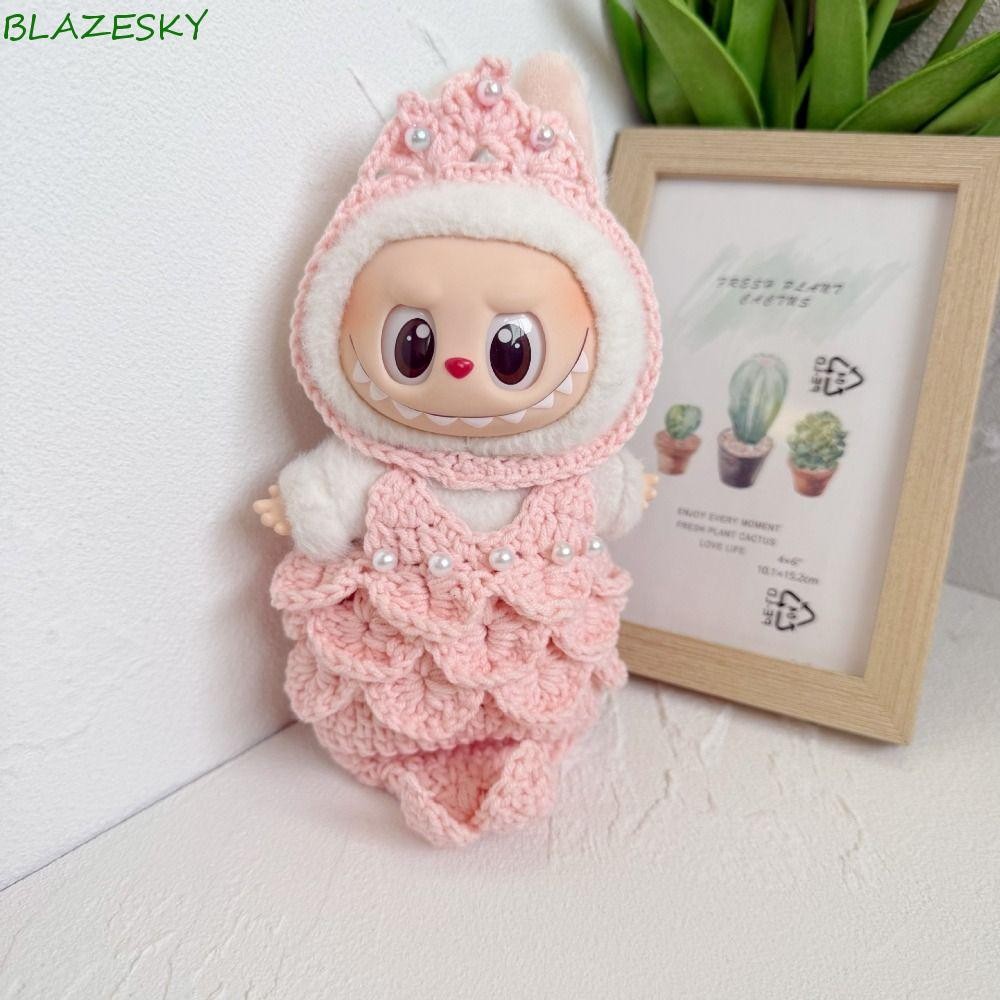 BLAZESKY Labubu ผ้าตุ๊กตา, Mermaid Handmade นั่ง Labubu Time ผ้า, Big ...