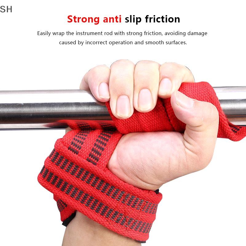 [shn] Power Lifting Straps WeightLifting Gym Gloves Deadlift สายรัด ...