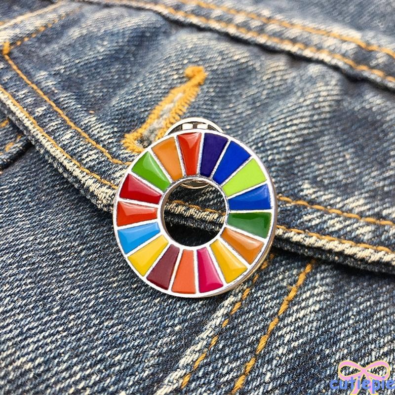 Cutie United Nations SDGs Rainbow เข็มกลัด Pin Badge จัดเลี้ยงผ้าพันคอ ...