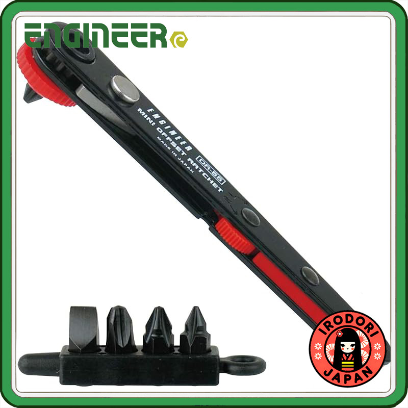 ENGINEER Offset Ratchet and Bit Set - Includes Multiple Sizes and Thin ...