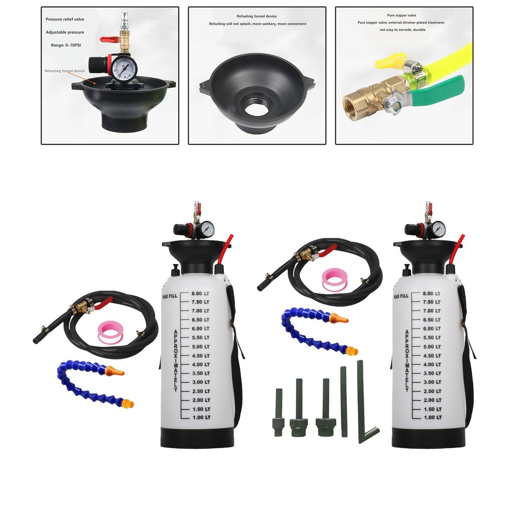 [gedonna] Fluid Transfer Pump Gear Oil Filler Tank Atf Refill System 8L ...