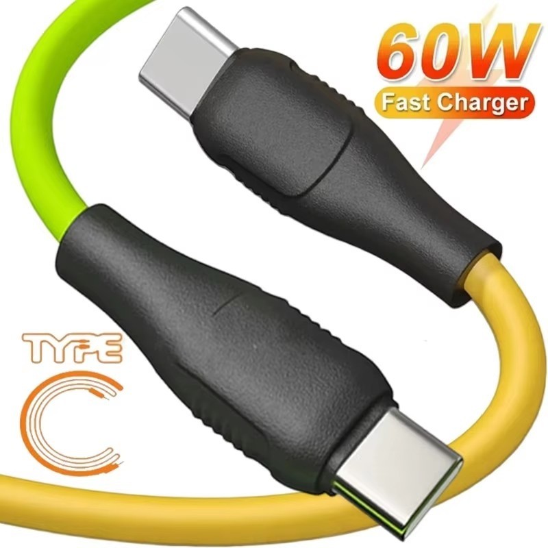 60w Type C to Type C Data Cable - Dual-Head Type-C Charger Data Cable ...