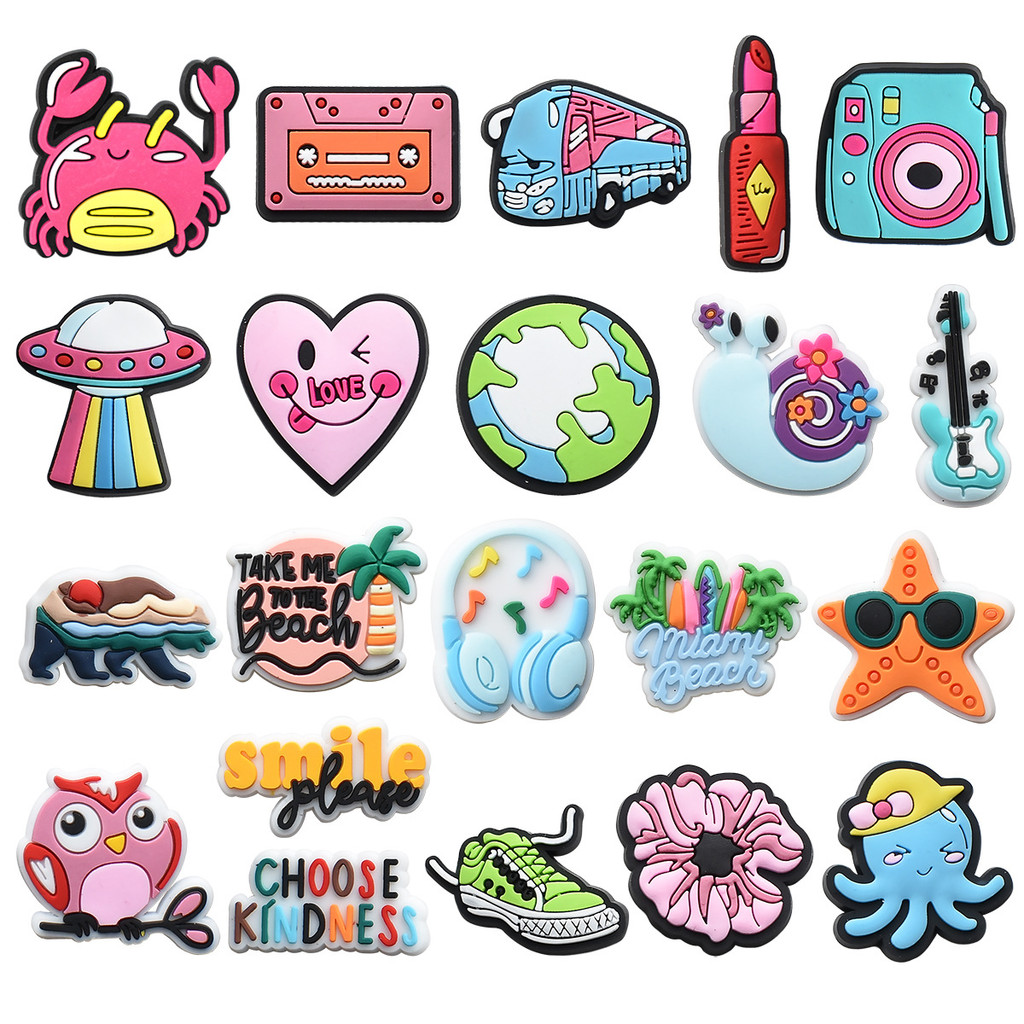 Creative Crocs Jibbitz การ์ตูนสี Series รองเท้าหัวเข็มขัด/รองเท้า ...