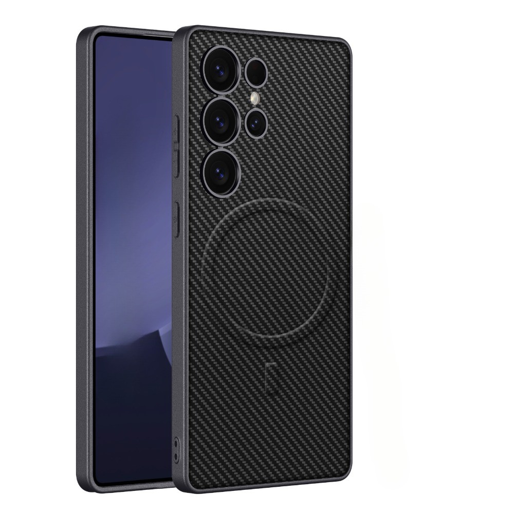 สําหรับไร้สายชาร์จคาร์บอนไฟเบอร์หนัง Hard Shell เคสโทรศัพท์สําหรับ ...