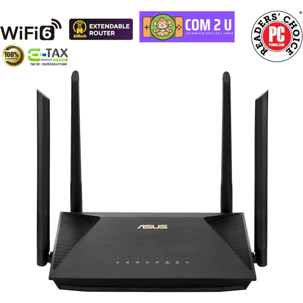 ASUS Router รุ่น RT-AX52 Wireless AX1800 Dual band Gigabit Wi-Fi 6 เรา ...
