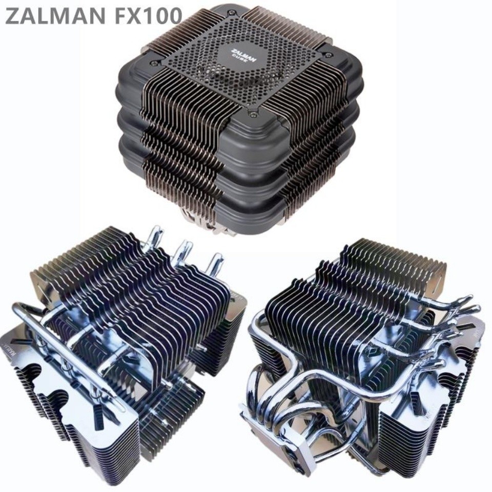 ตัวทำความเย็น CPU ZALMAN FX100 10 ท่อความร้อน 0 เดซิเบล 115X LGA1200 ...