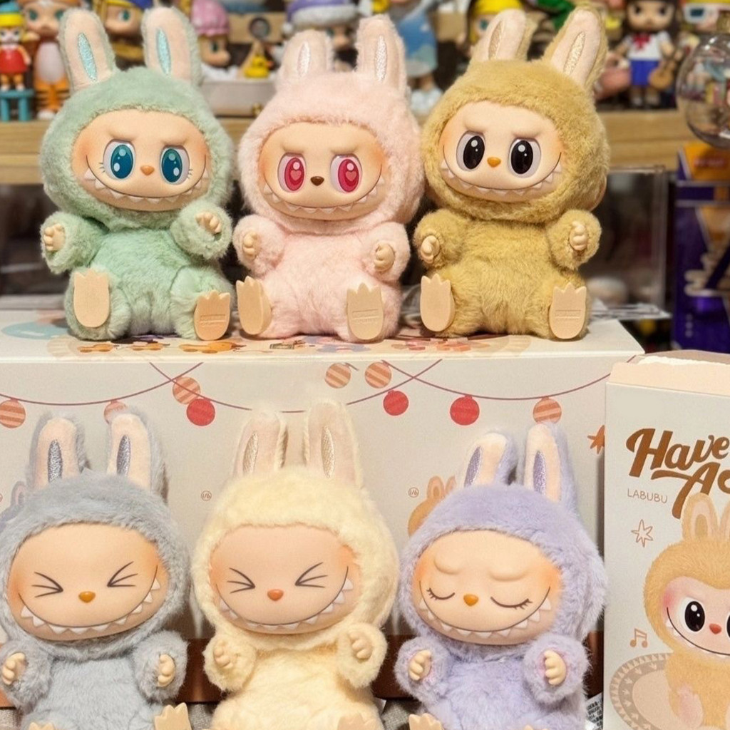 1pc นั่ง Party Labubu V2 Macaroon ไวนิล Face กล่องตาบอดตุ๊กตาของเล่น ...