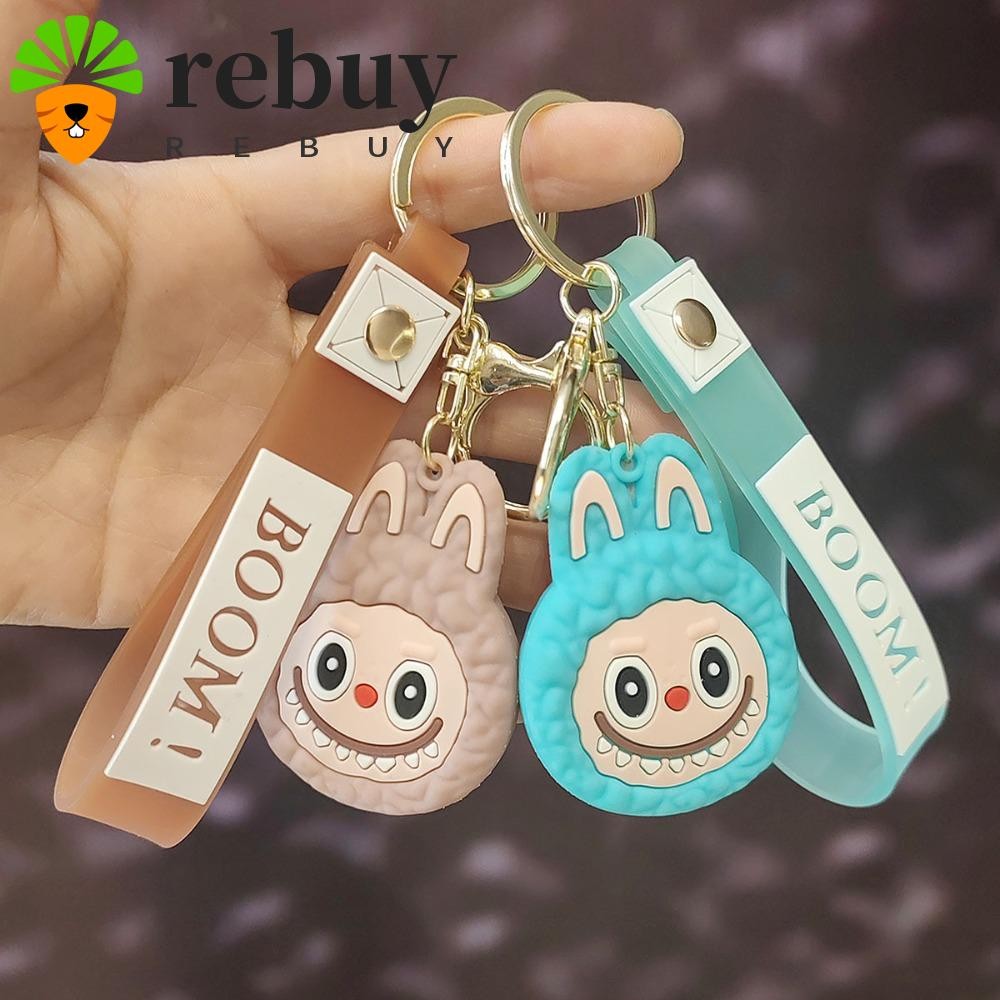 Rebuy Labubu พวงกุญแจตุ๊กตา,แกะ Anti-lost Labubu PVC จี้,พวงกุญแจรถ ...