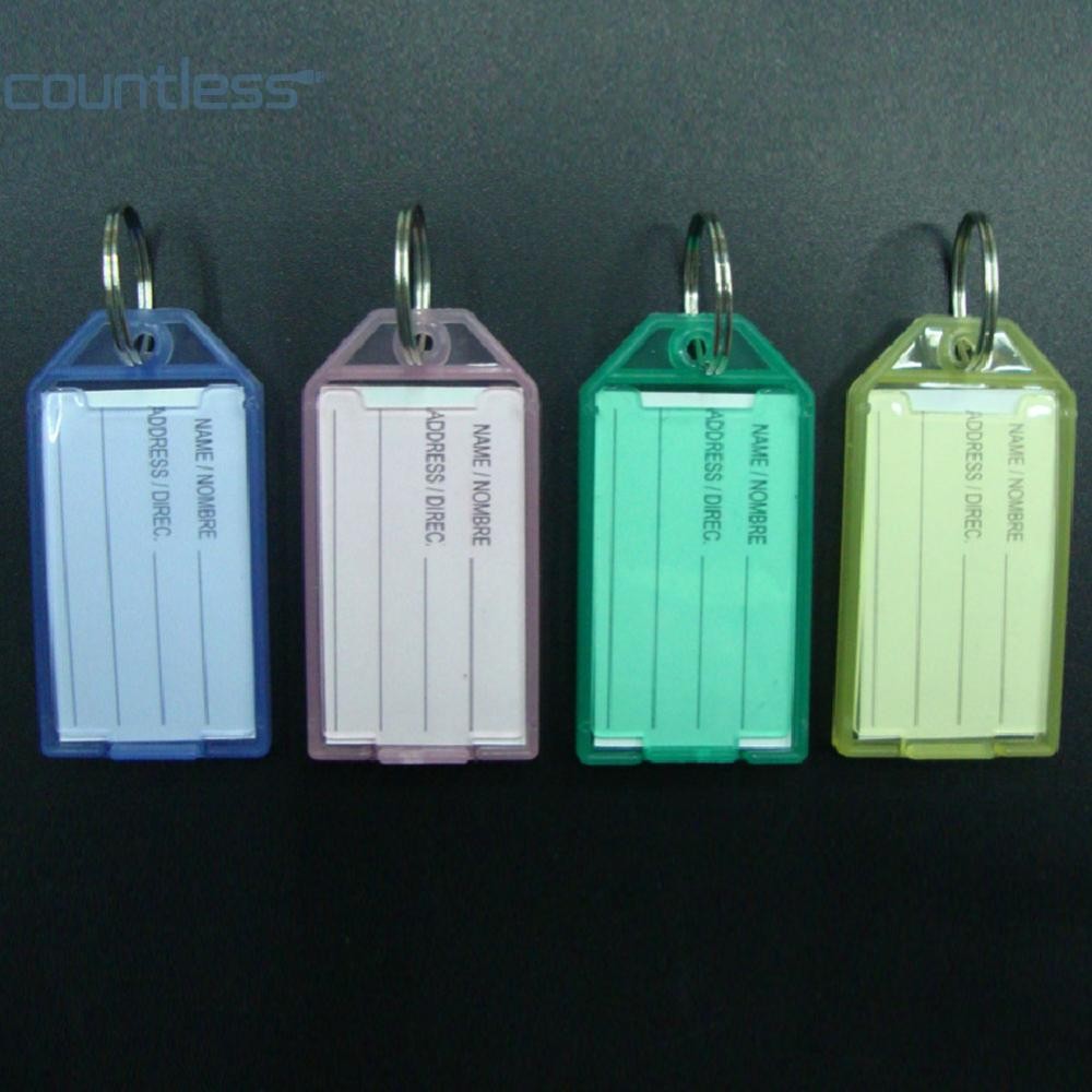 ~ 40pcs Key Identifiers 4 คละสีพลาสติกพร้อมพนังที่มี Strong Split Ri ...
