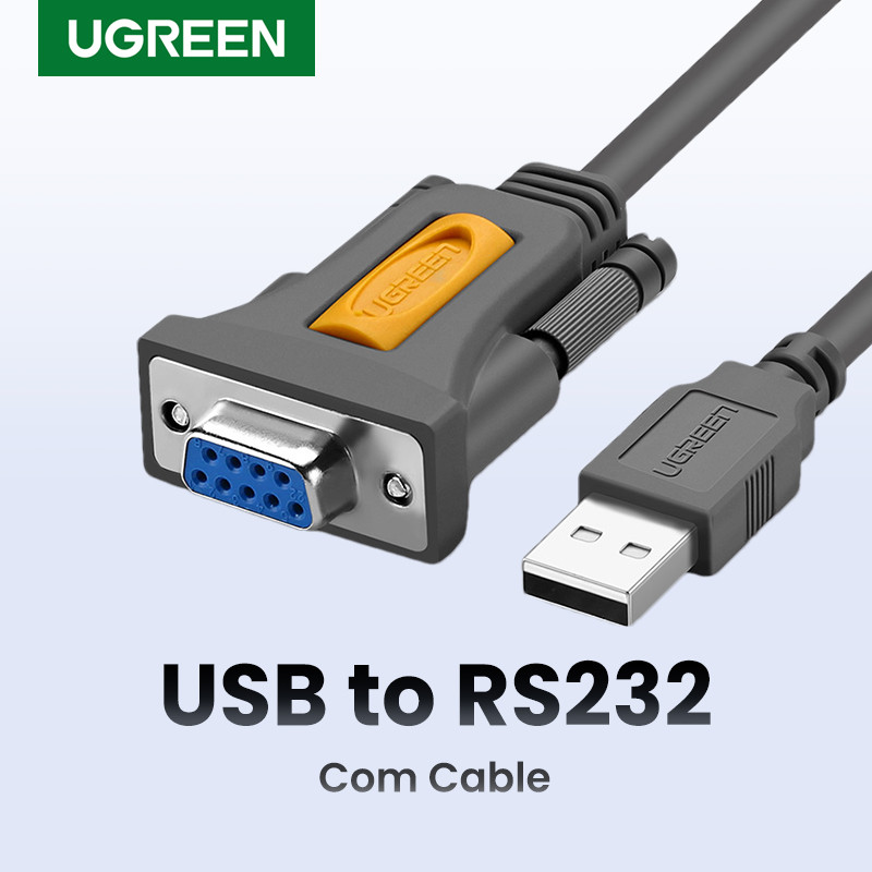 UGREEN สายเคเิ้ล สายต่อจอ USB to RS232 DB9 Serial Adapter Cable Length ...