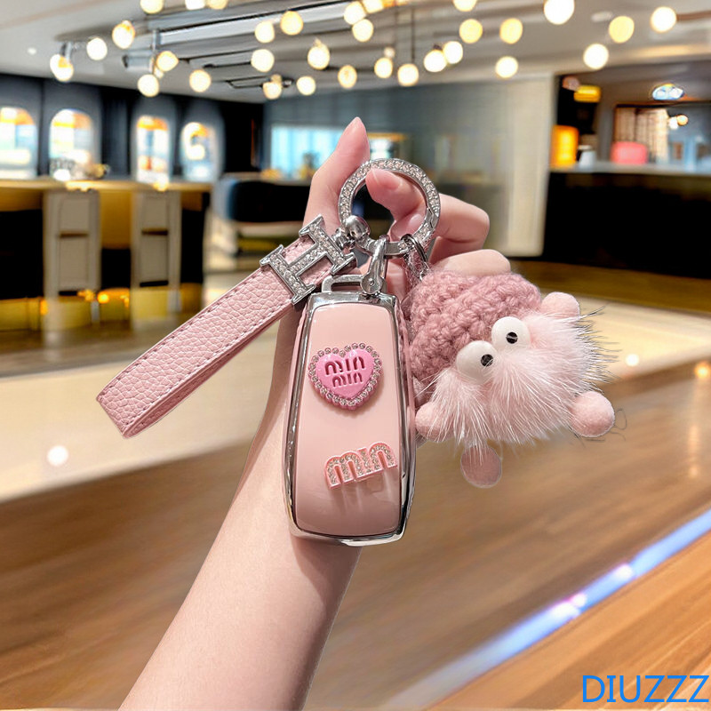 สีชมพู TPU รถ Remote Key สําหรับ Mercedes Benz ACES Class GLC CLA W222 ...