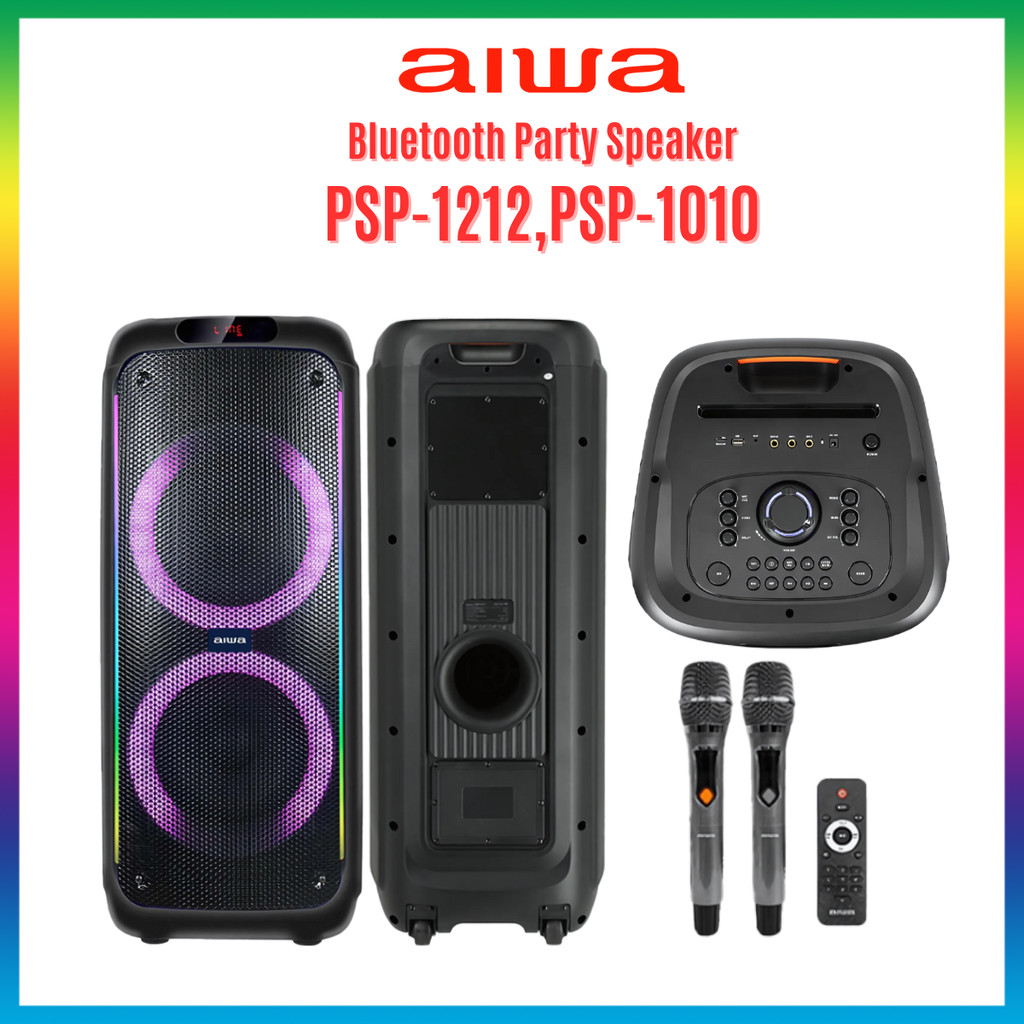 [พร้อมส่ง] AIWA PSP-1212 และ PSP-1010Party Speaker ลำโพงบลูทูธปาร์ตี้ ...