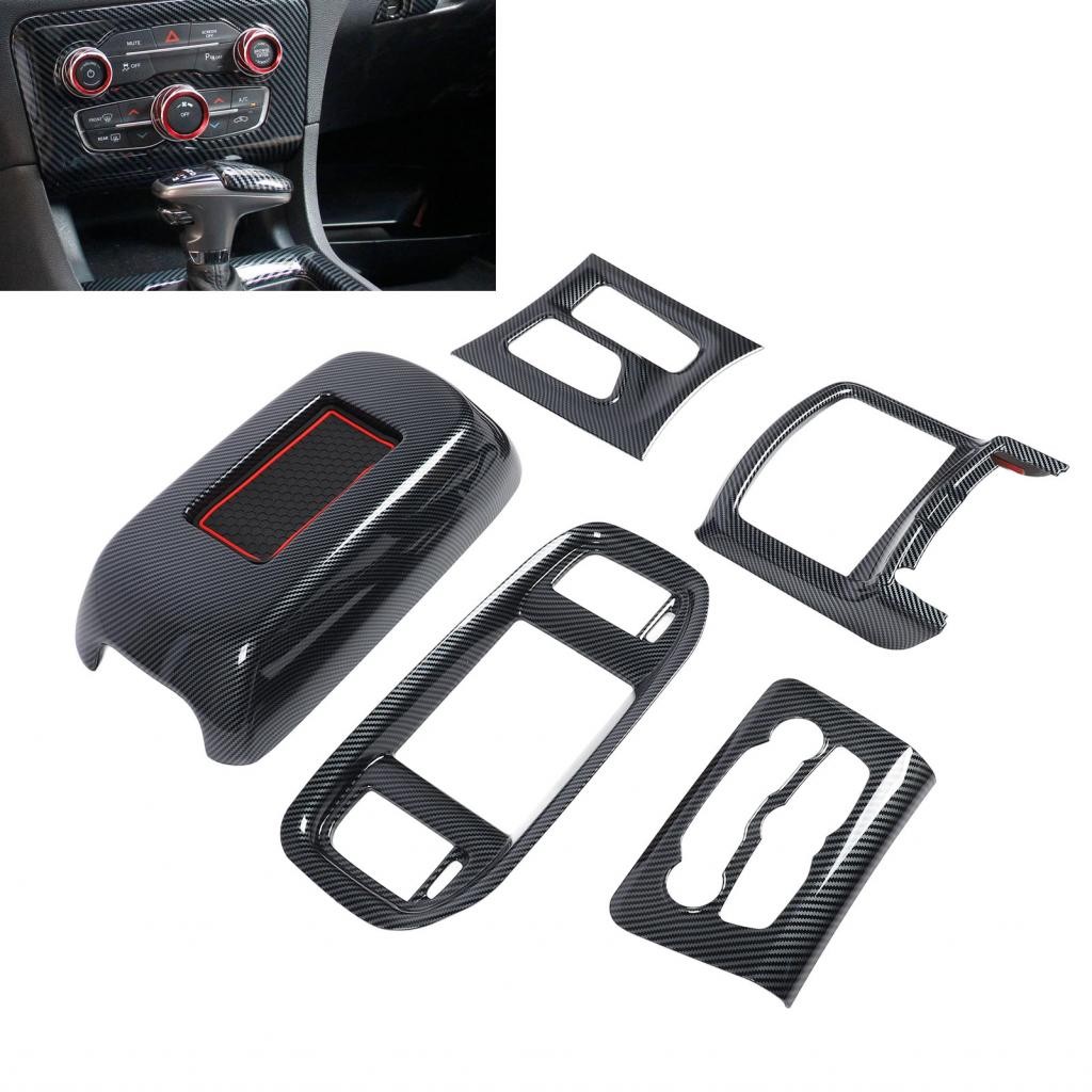 การควบคุมส่วนกลางสวิตช์ AC Trim Trim Gear Shift Panel Protective 5 ชิ้น ...