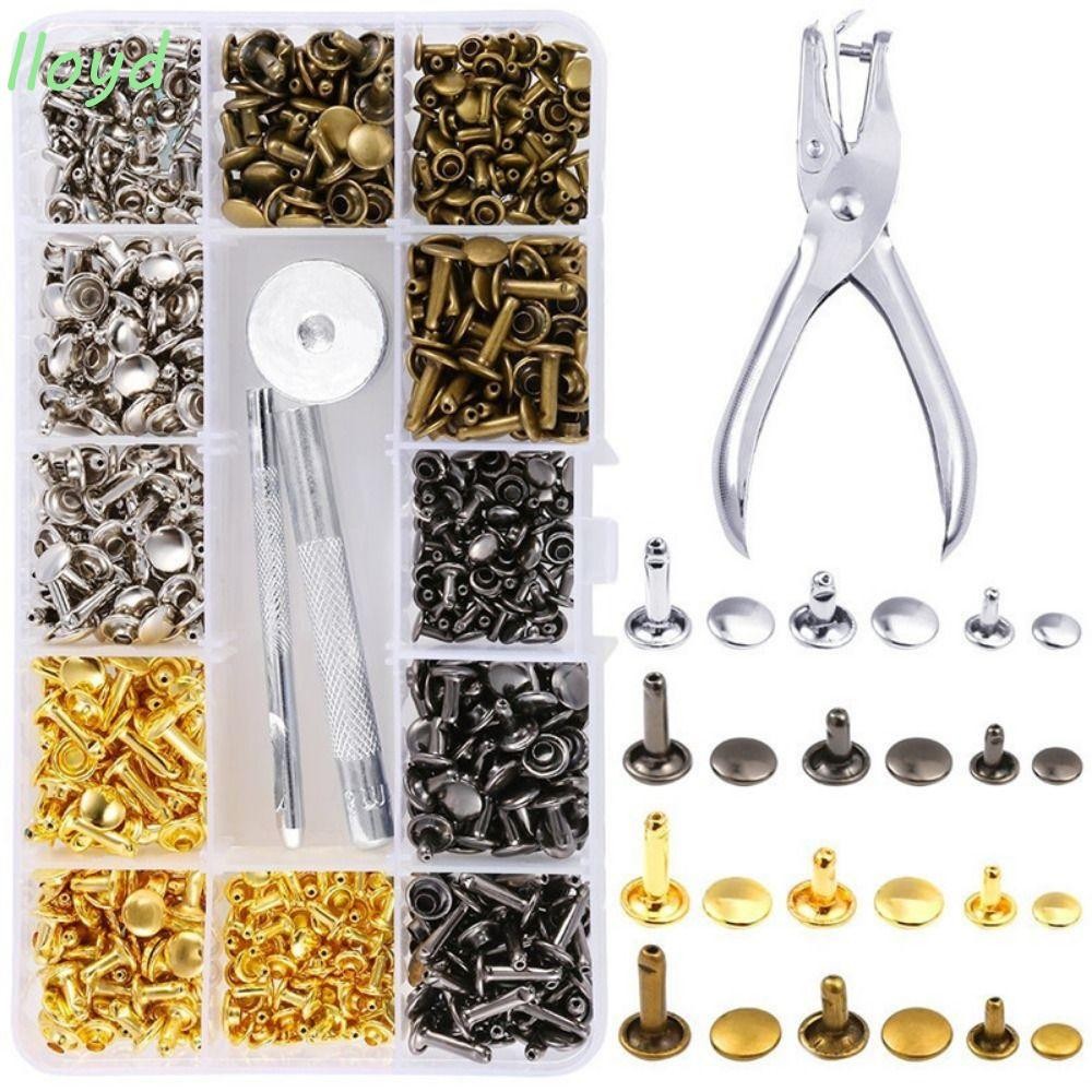 LLOYD รอบ Rivet Assortment ชุด,โลหะ Studs 4 สี Snap Fastener หนัง ...
