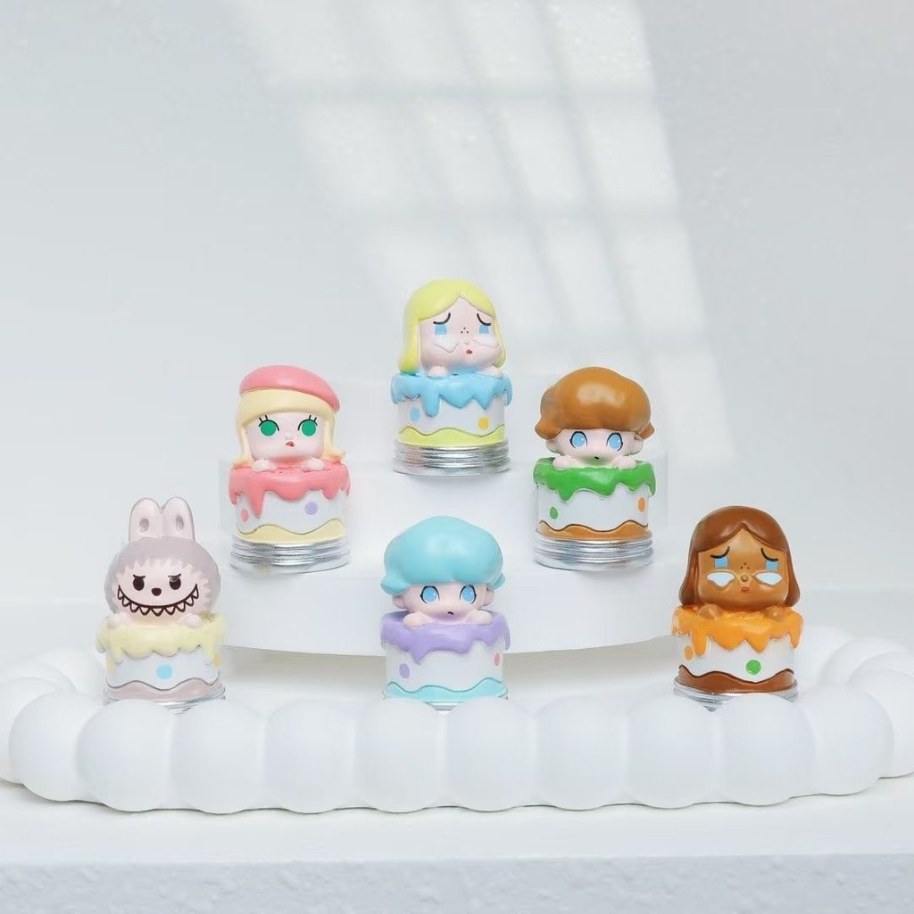 6 ชิ้นคุณภาพสูง sp Pop Mart ถังสีน่ารักเม็ดสาวน่ารักเครื่องประดับ ...