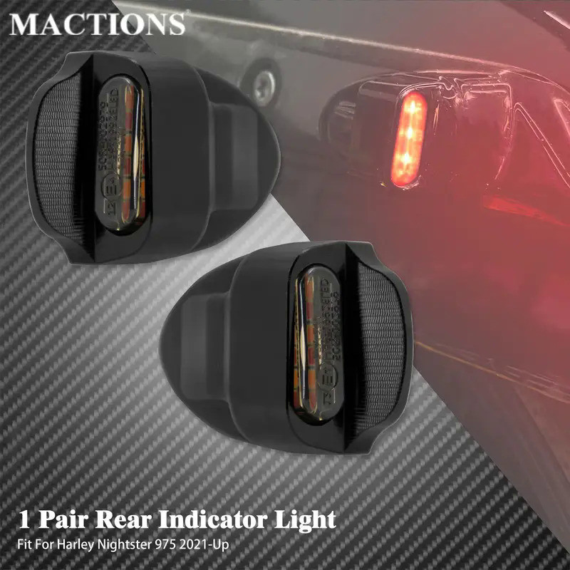 Motorcycle Led Indicator Lights Rear Turn Signal Brake Running Lamp E ...