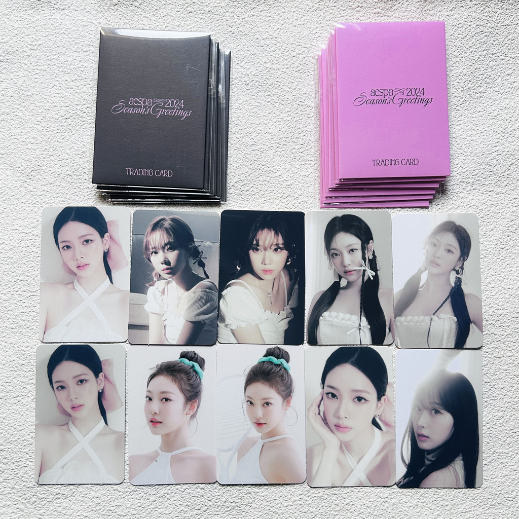 Kpop Aespa สุ่มการ์ดคอลเลกชันตารางปฏิทิน World Tour Scratch Card Idol ...