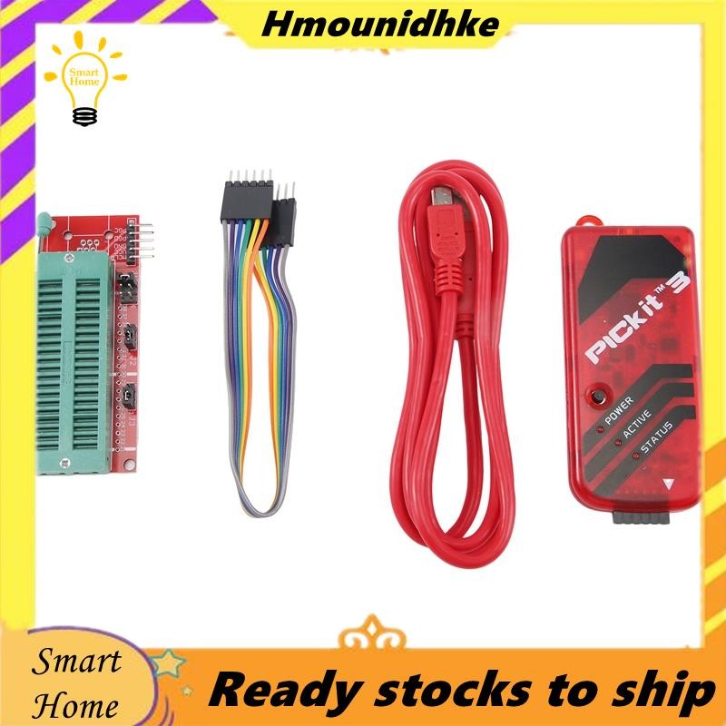 PICKIT3 โปรแกรมเมอร์ + PIC ICD2 PICKit 2/3 อะแดปเตอร์การเขียนโปรแกรม เบาะโปรแกรมเมอร์สากล FZ0508 ...