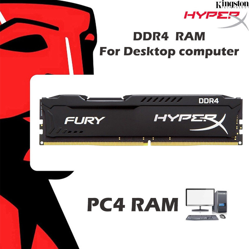 เดสก์ท็อป RAM DDR4 8GB 16GB 2133/2400Mhz/2666/3200Mhz DIMM Hyperx หน่วยความจําเกม | Shopee Thailand