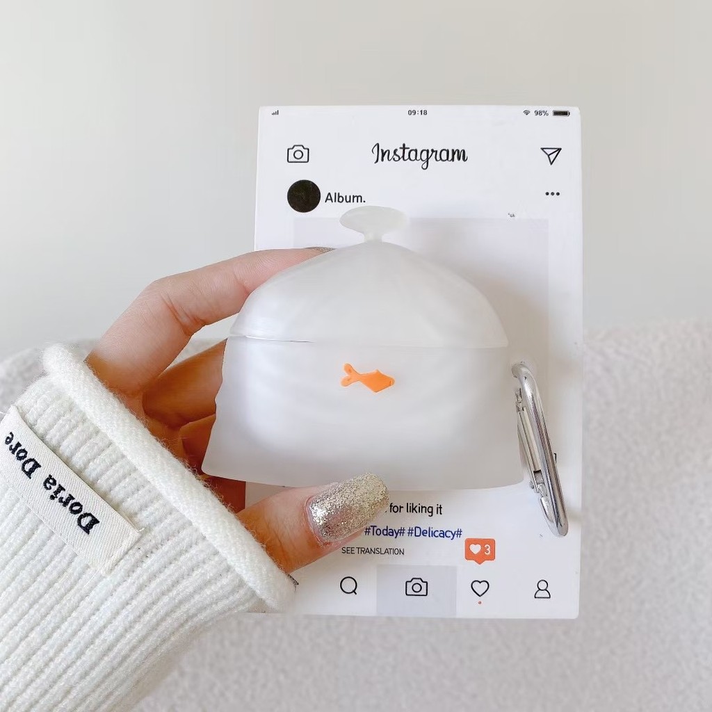 ใหม่สําหรับ Air Pods 4 การ์ตูนน่ารัก Creative Goldfish กระเป๋าออกแบบ ...