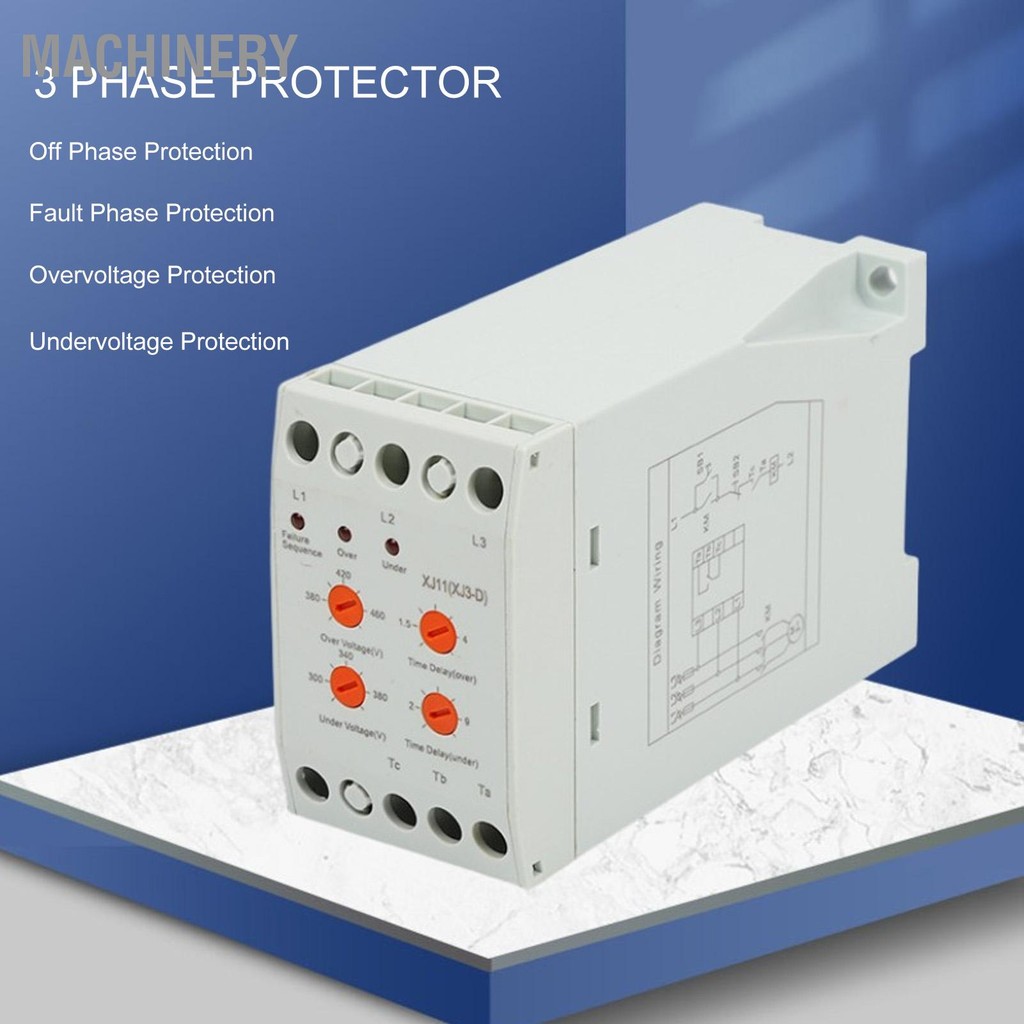 Machinery 3 Phase Protector Failure and Sequence Monitoring Relay Under Over Voltage Protection ...