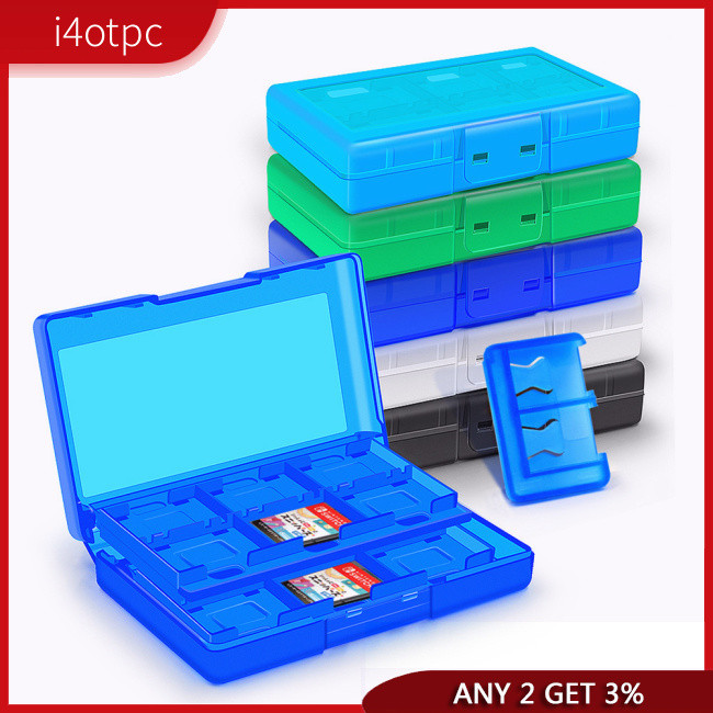 I4otpc 24-in-1 กล่องเก็บการ์ดเกมการ์ดหน่วยความจําผู้ถือสําหรับ Switch Lite | Shopee Thailand