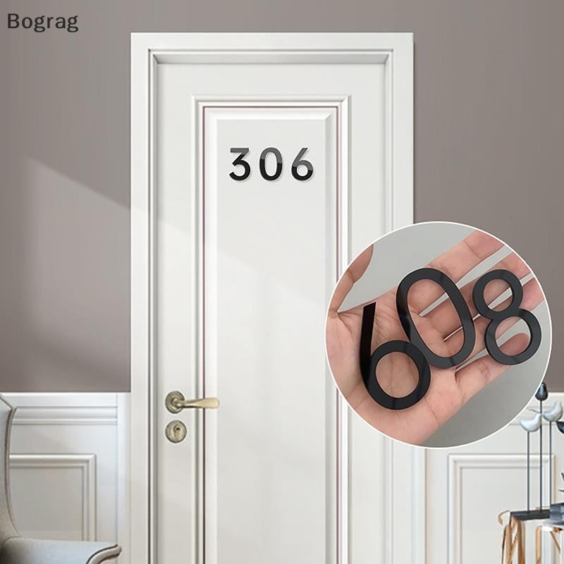 [Bogr] 3d Self กาวโมเดิร์นประตูหมายเลข 0-9 แผ่นโลหะบ้านจํานวนแผ่นประตู ...