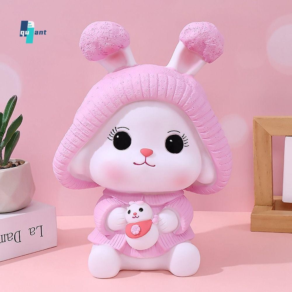 QUANTUMSKY กระปุกออมสินกระต่าย, การออกแบบกระต่าย Anti-fall ถังเก็บความจุสูง, อเนกประสงค์การ์ตูน ...