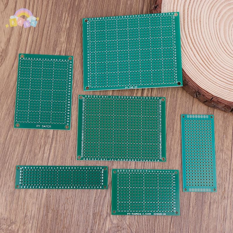 [BB] 5 ชิ้น PCB ต้นแบบ Breadboard 2x8 3x7 4x6 5x7 6x8 7x9 ซม.สองด้าน ...