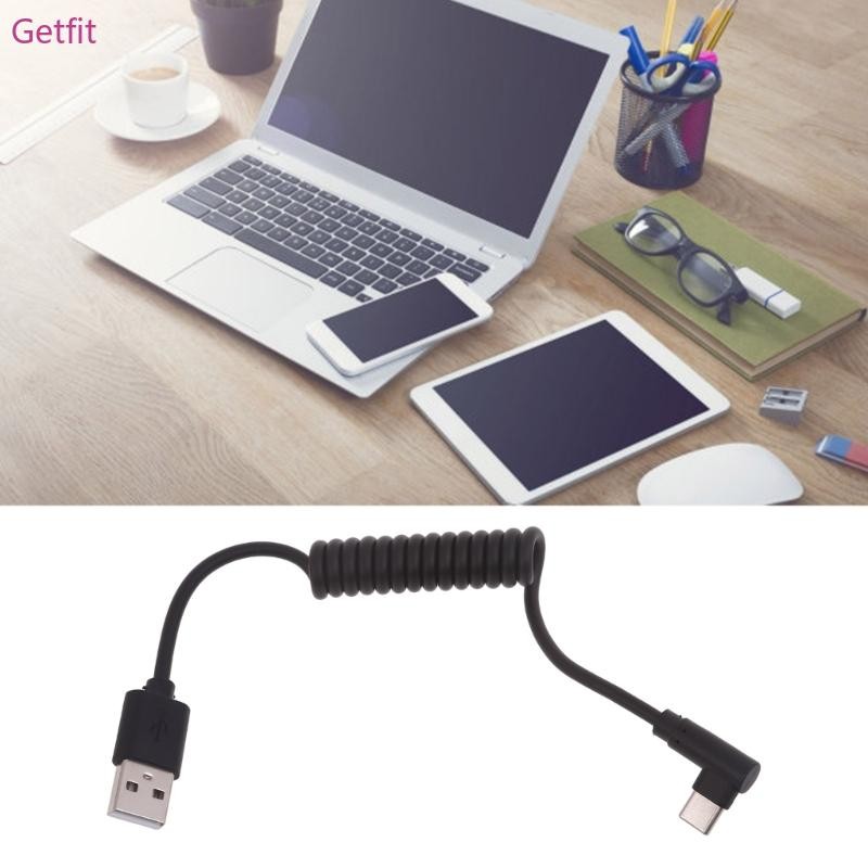สาย GETF USB C Type C C คอยล์สปริง Type C เกลียวสายเคเบิลข้อมูลส่วนขยาย ...