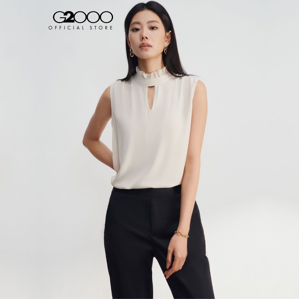 G2000 เสื้อเบลาส์สำหรับผู้หญิง ทรง Regular Fit รุ่น 4624147111 BEIGE | Shopee Thailand