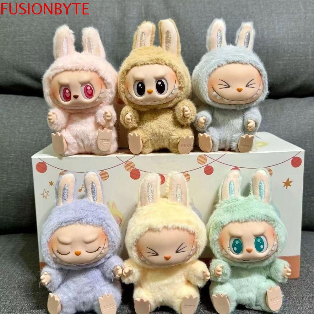 FUSIONBYTE Labubu พวงกุญแจรูปตุ๊กตา, มีที่นั่ง V.2 Series นั่ง Party Labubu รุ่น,คอลเลกชัน Pop ...