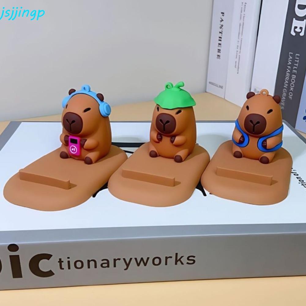 JSJJINGP Capybara ที่วางโทรศัพท์, ตุ๊กตา PVC เต่า Capybara ขาตั้ง ...