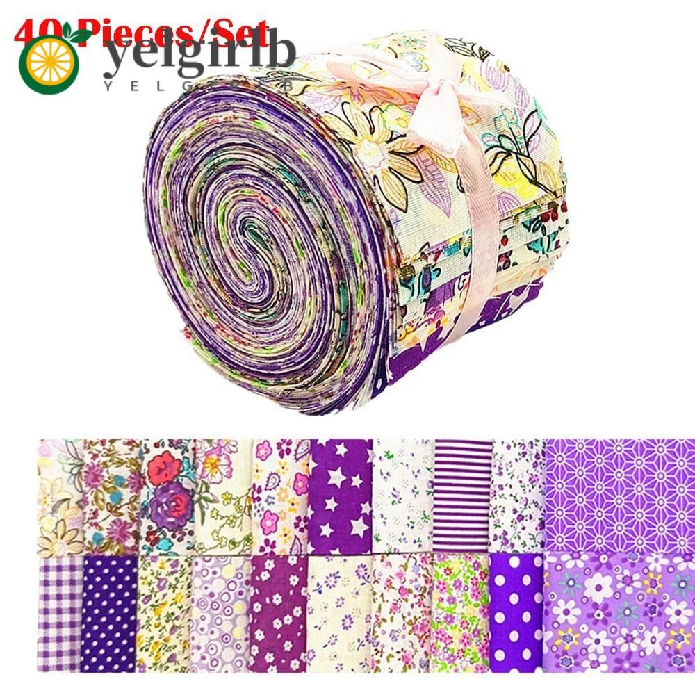 YELGIRLB 40 ชิ้น/เซ็ต Precuts ผ้า Jelly Rolls, Vintage DIY Patchwork Strips, in Plain Weave with ...