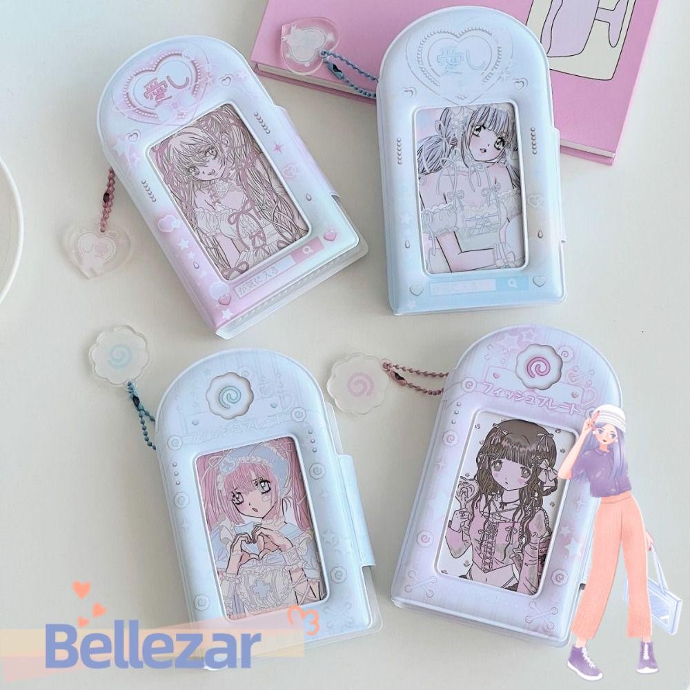 BELLEZAR Photocard Binder, พร้อมอัลบั้มการ์ดขนาดเล็ก 3 นิ้ว 3 หน้า, INS PVC Sweet Love การ์ดสะสม ...