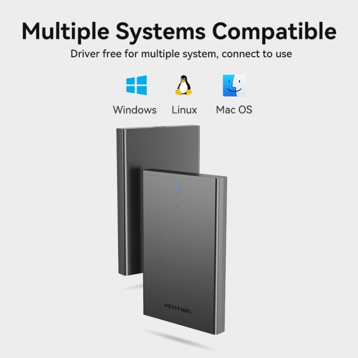 Vention HDD Casing 2.5 นิ้ว SATA Hard Drive Enclosure ฟรีสาย USB 3.0 ...