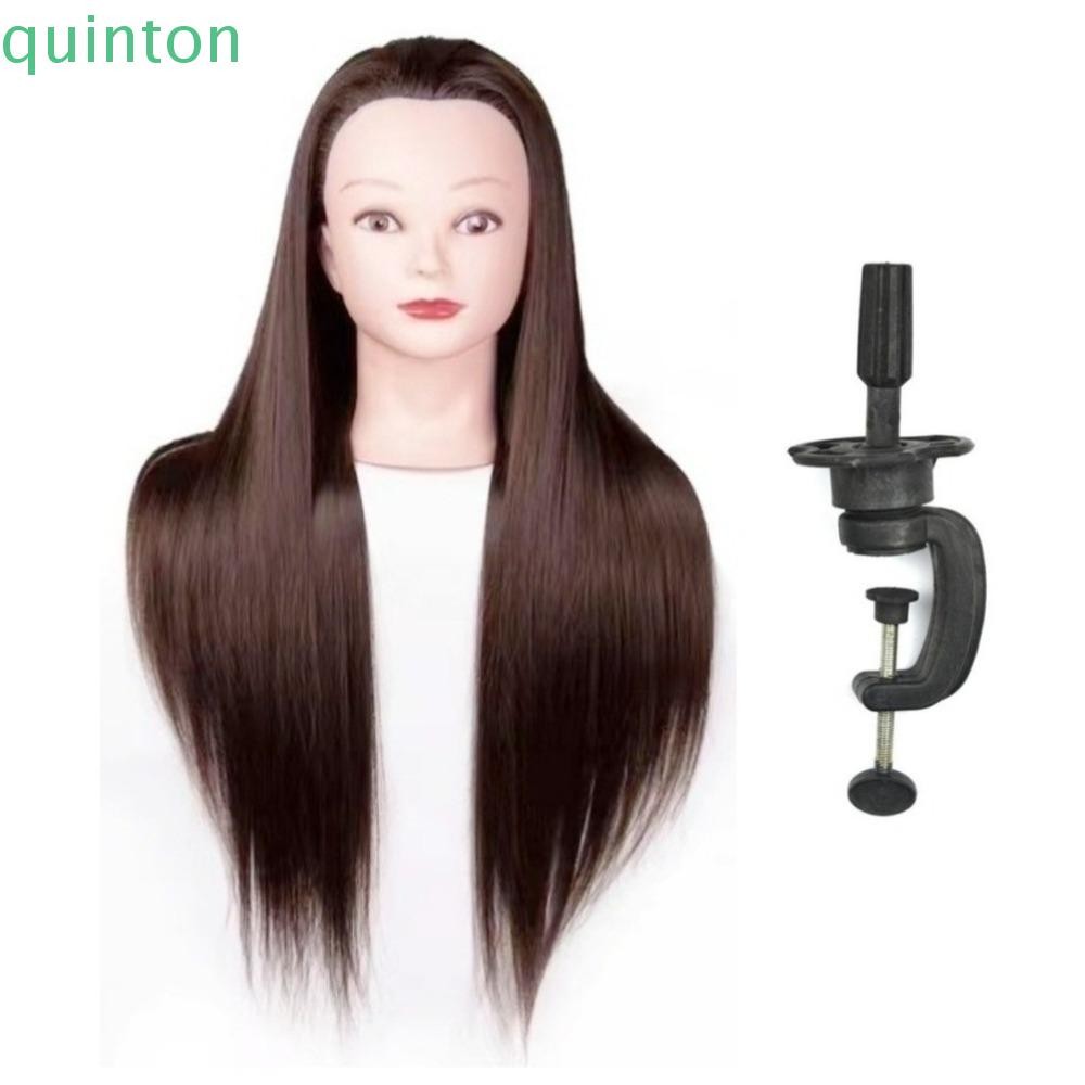 QUITON ทรงผม Manikin หัว, หัวปรับรุ่นผมยาวหัวฝึก, หัวจัดแต่งทรงผมเครื่องมือหัวตุ๊กตาผู้ถือวิกผม ...